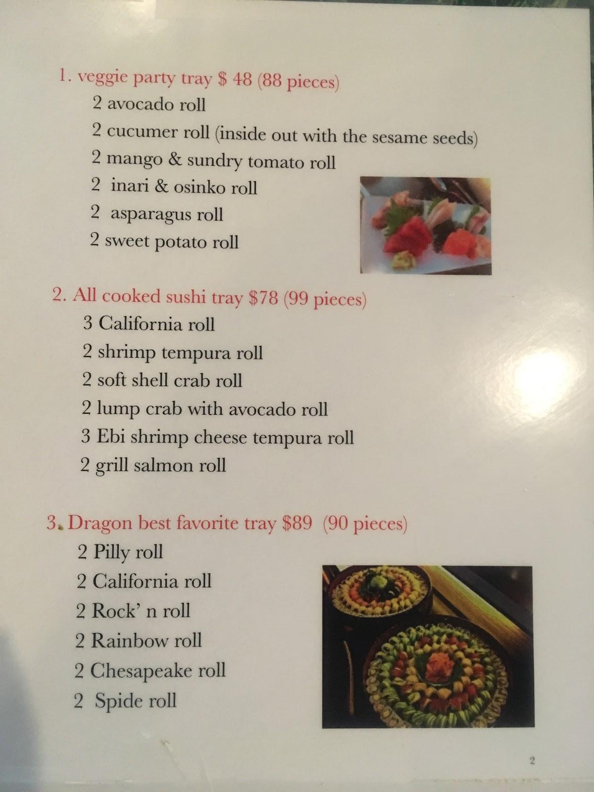 Menu at Dragon Best restaurant, Pikesville
