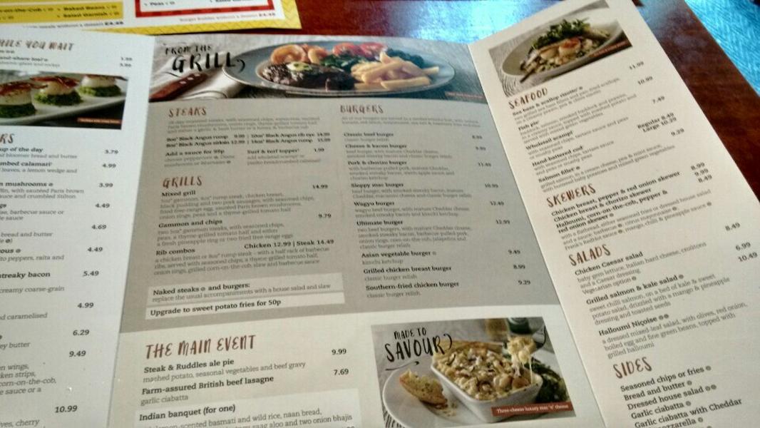 Menu at King Rufus - Pub & Grill, Chandler's Ford