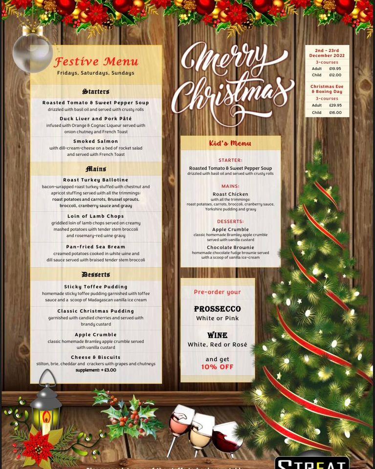 Menu at Streetbridge Inn pub & bar, Oldham