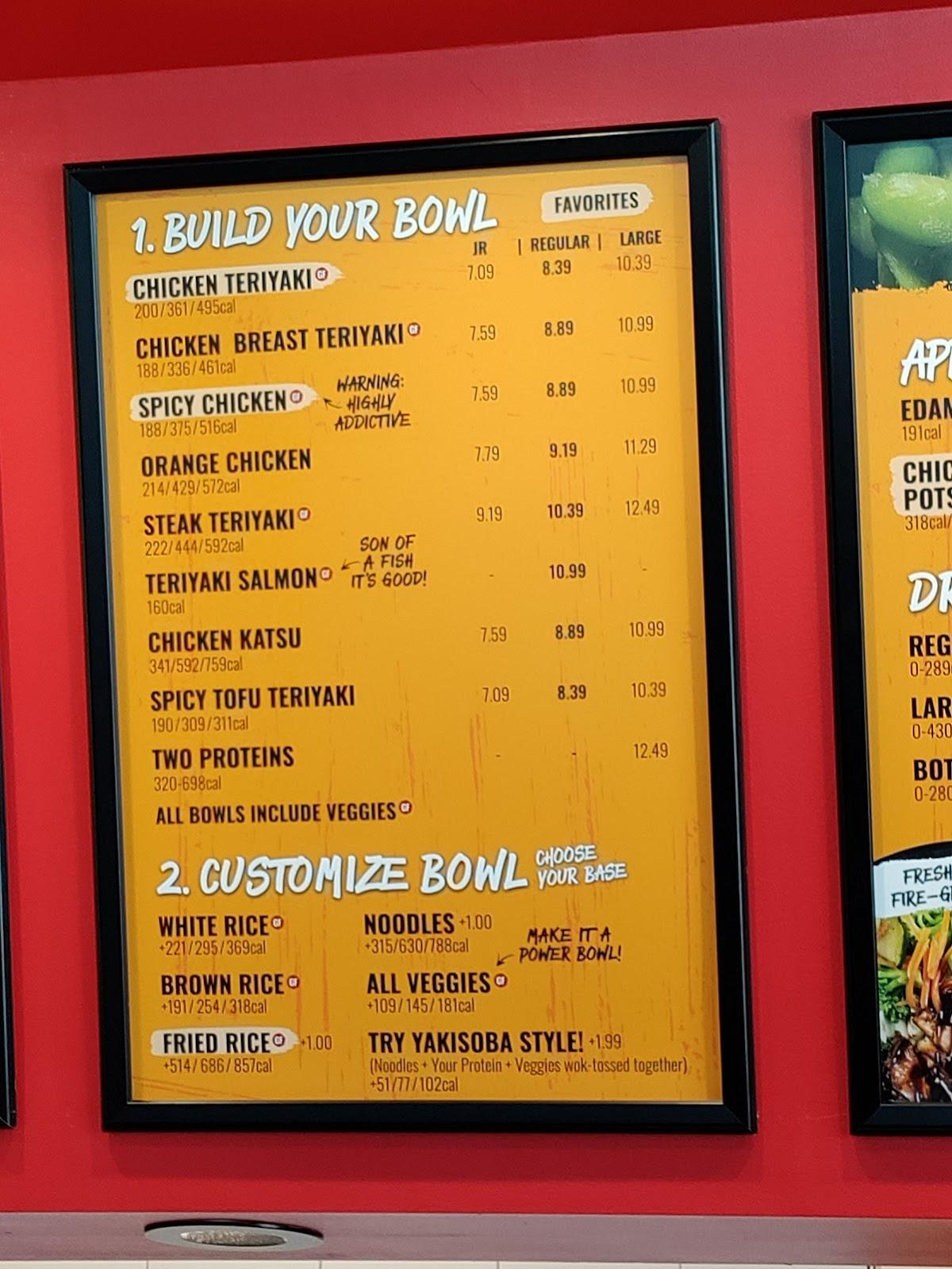 Menu at Teriyaki Madness restaurant, Meridian