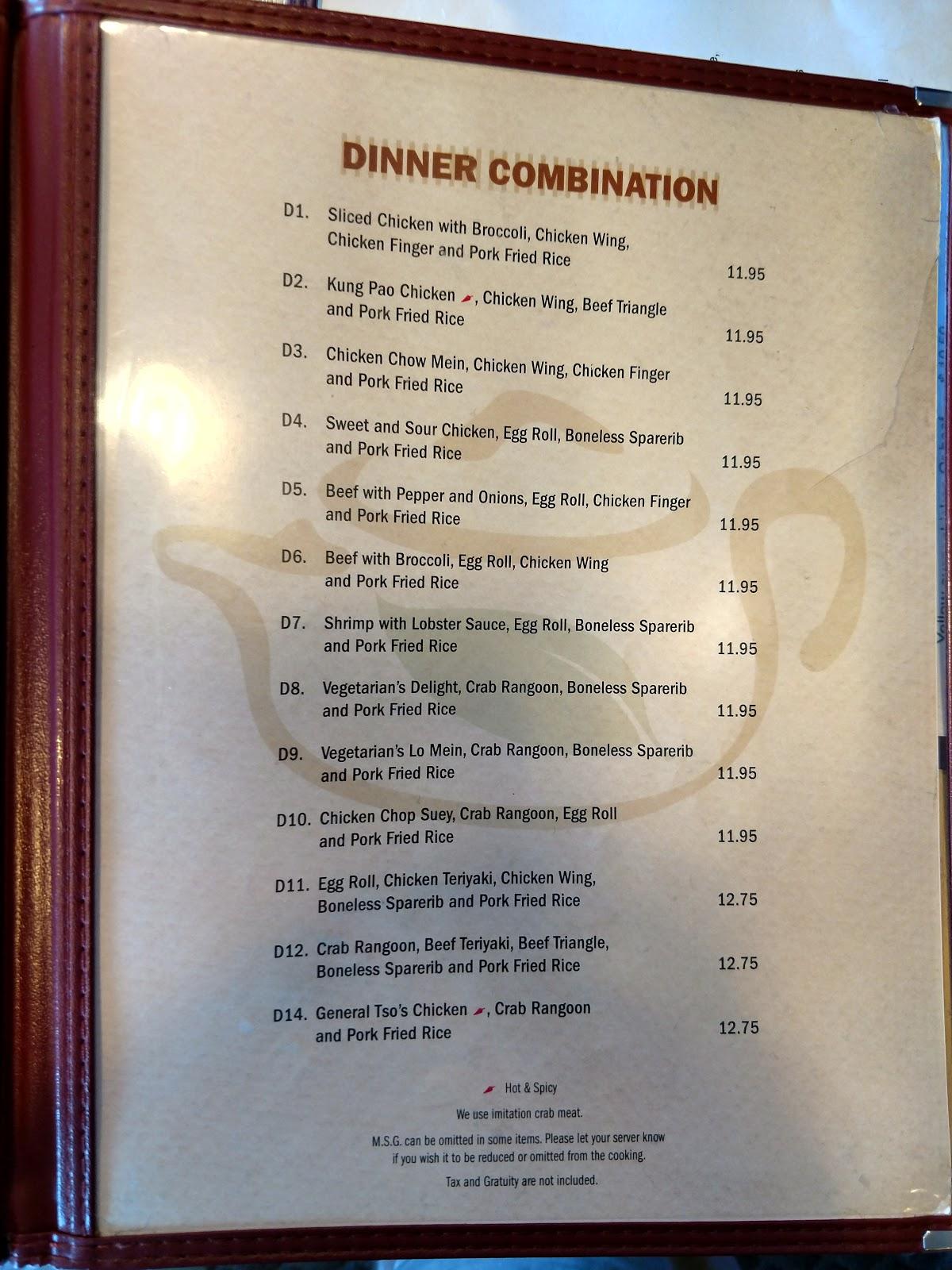 Menu at Green Tea Restaraunt restaurant, Sanford