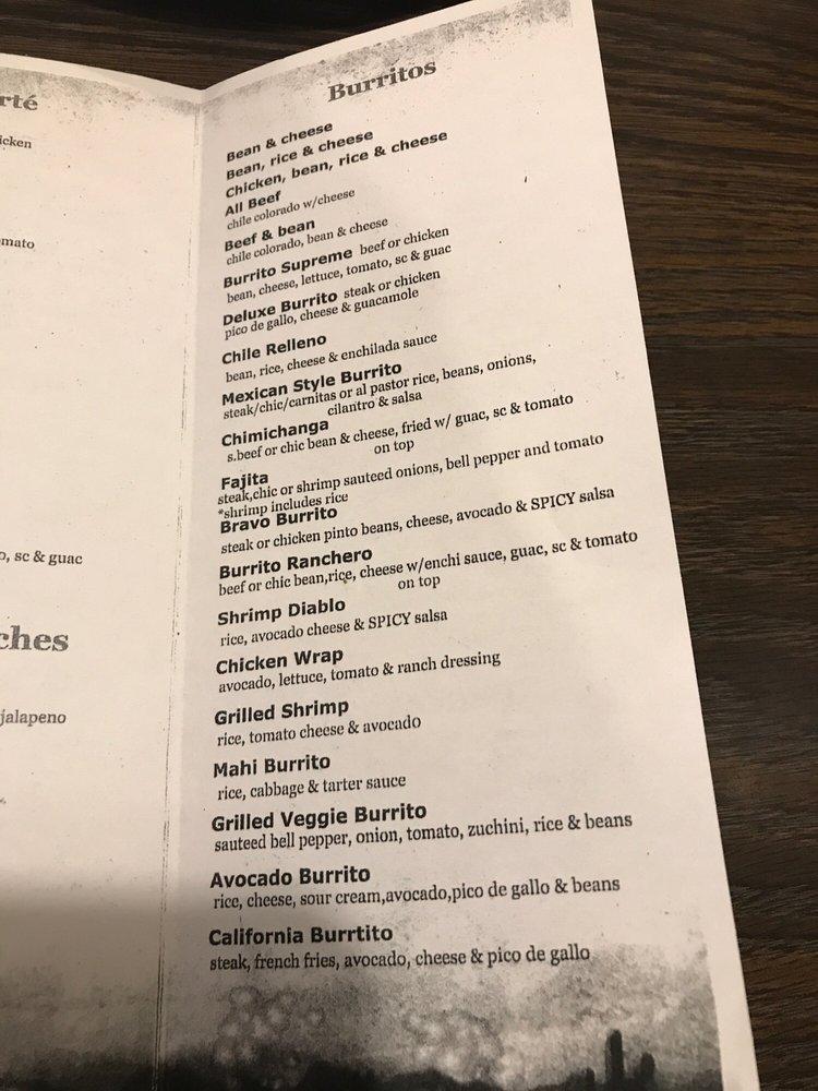 Menu at Ticos Tacos restaurant, Simi Valley, E Los Angeles Ave
