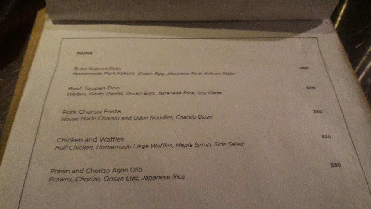 Menu at oto pub & bar, Makati