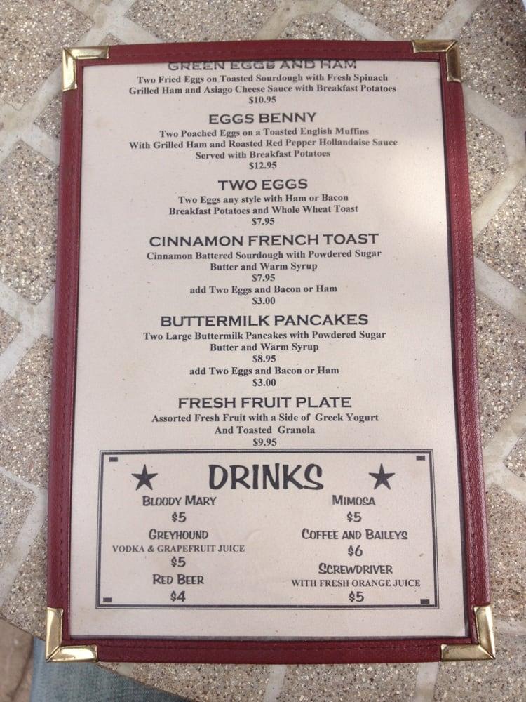 Menu at Grand Avenue Grill restaurant, Eagle