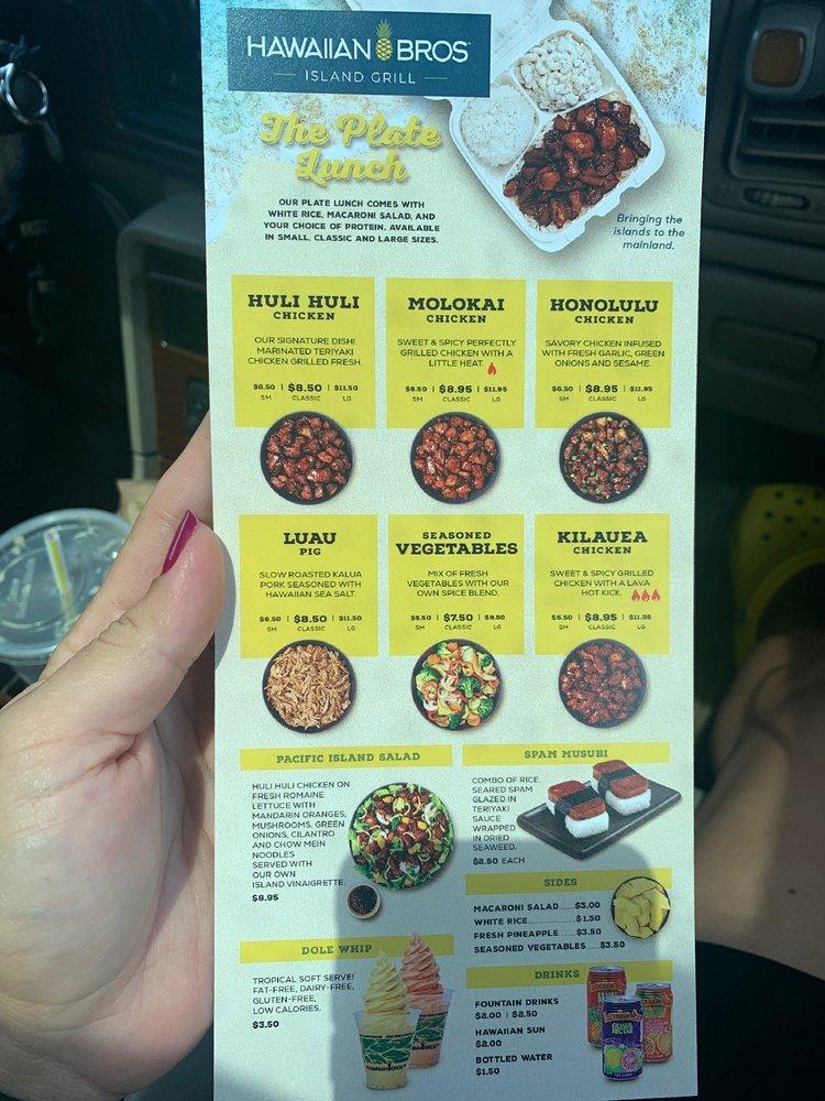 Menu at Hawaiian Bros Island Grill restaurant, Lee's Summit