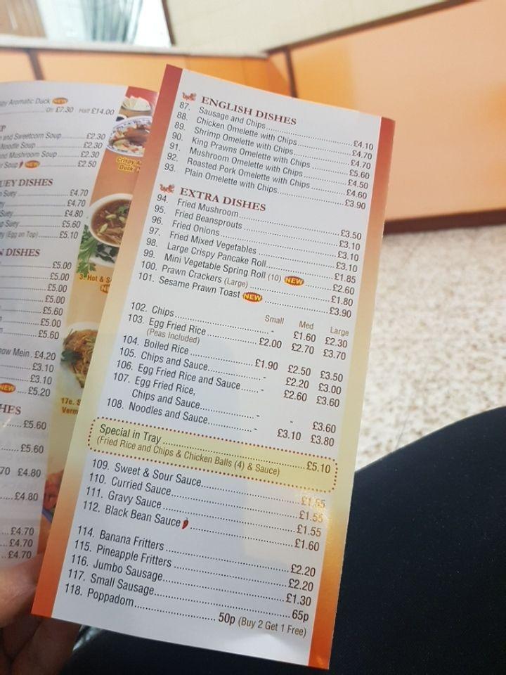 Menu at Red Diamond Chinese Take Away fast food, Blackwood