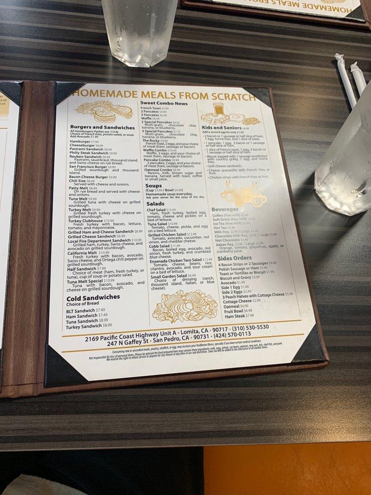 Menu at The Nook Breakfast Spot restaurant, Lomita