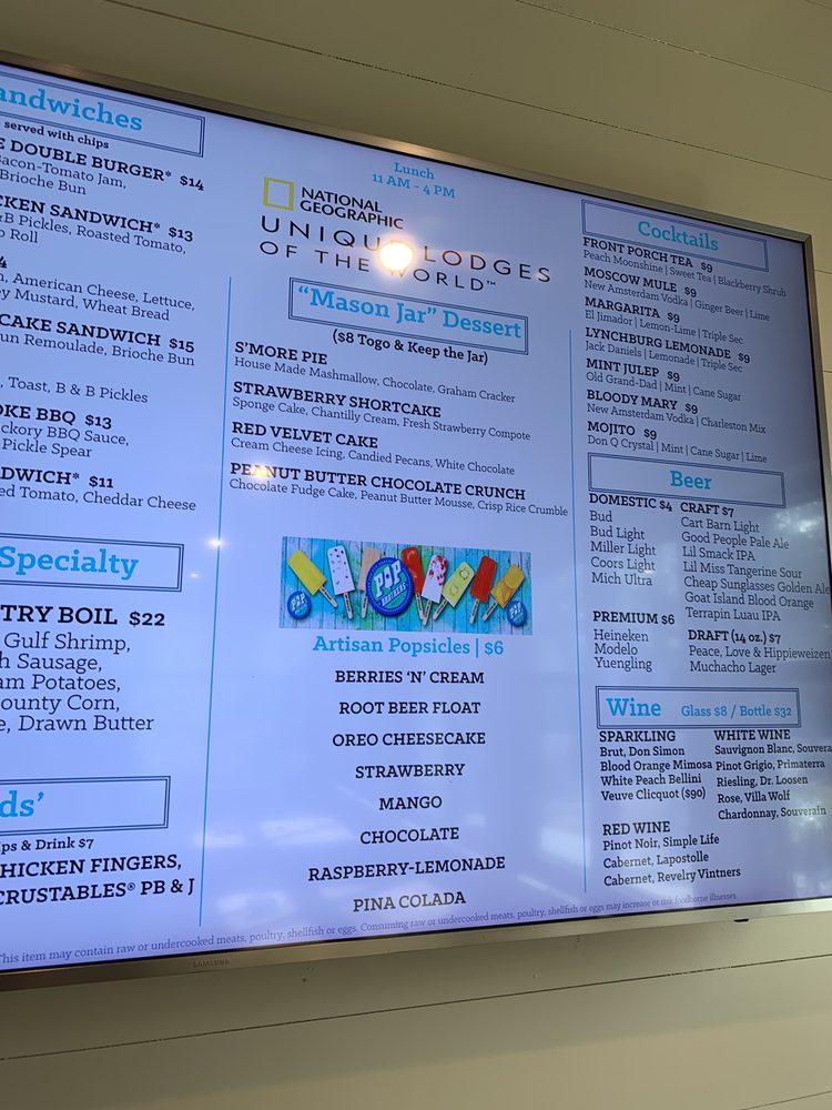 Menu at Woodside Restaurant, Gulf Shores, State Park Rd