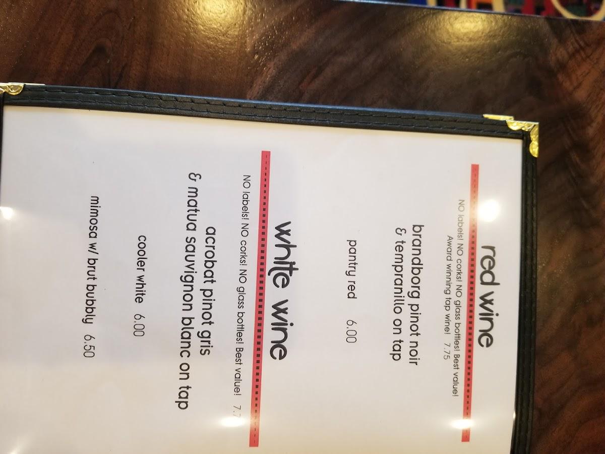 Menu at Cornucopia Main Street restaurant, Springfield