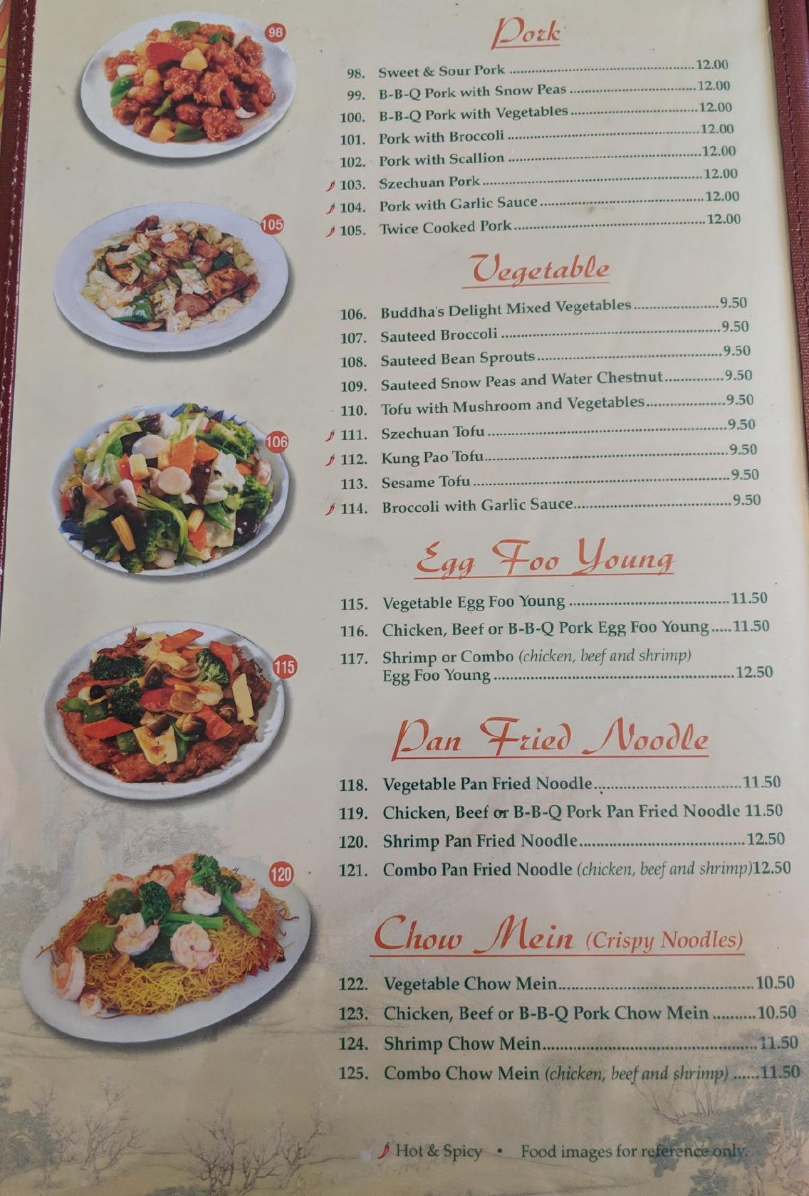 Menu at Full House Chinese Restaurant, Mills