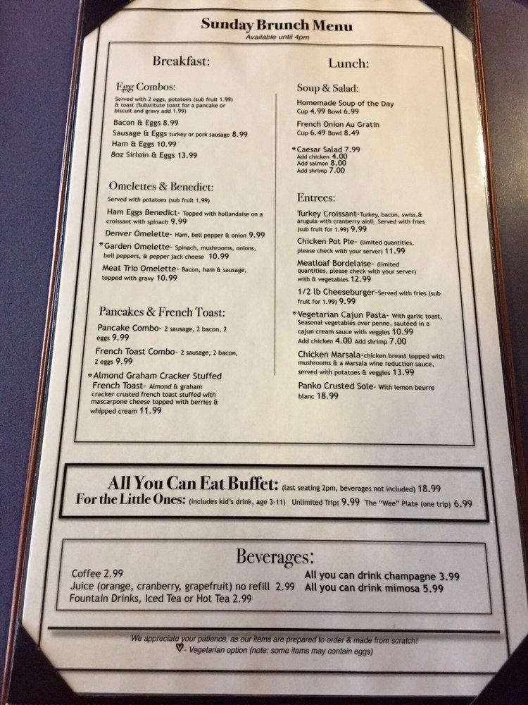 Menu at Le Rendez-Vous Cafe, Colton
