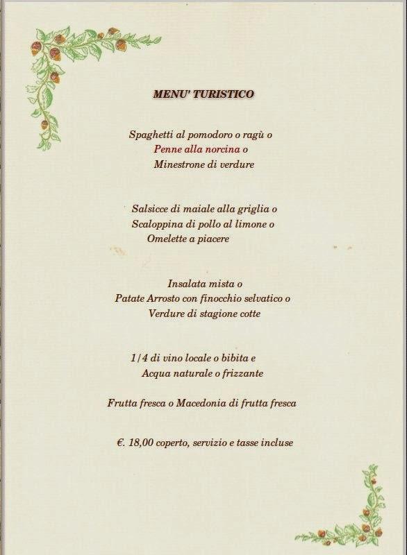 Menu at Trattoria Pallotta Assisi restaurant, Assisi, Vicolo Della ...