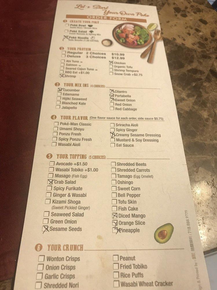 Menu at POKE-MAN pub & bar, Merrillville, 327 E 81st Ave