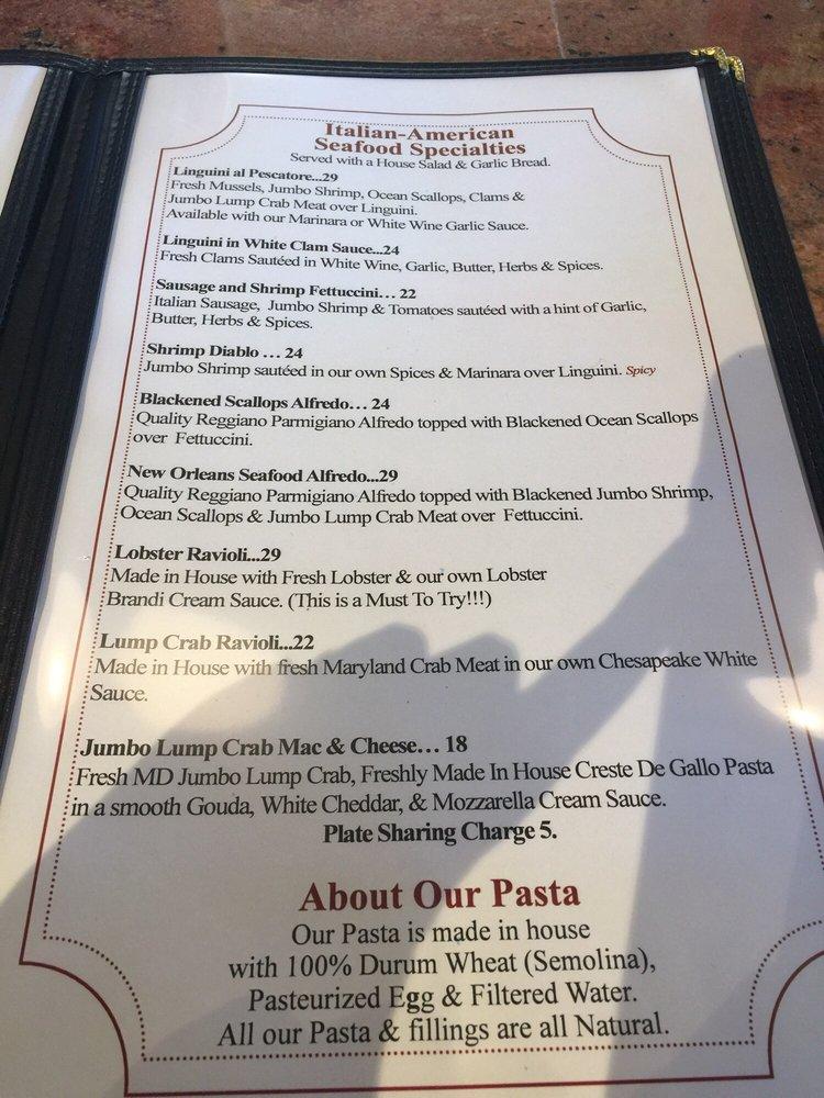 Menu at Albertino's Brick Oven Eatery pizzeria, Ocean City