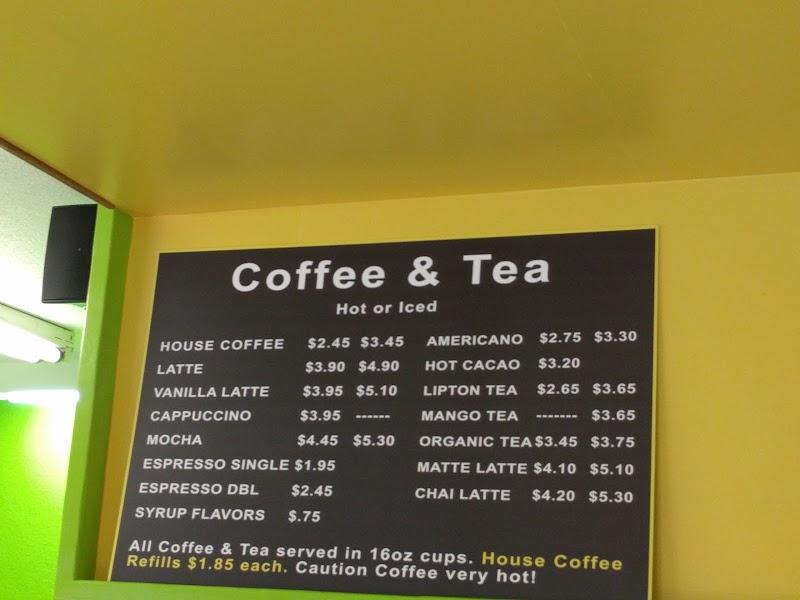 Menu at Passion Bakery Cafe, Kapaa