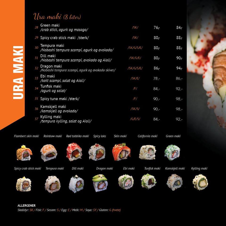 Menu at Sushi Way Ålgård restaurant, Ålgård