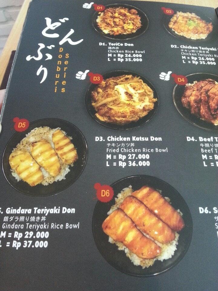 Menu at Torico Japanese Noodle & Rice restaurant, Jakarta, Emporium ...