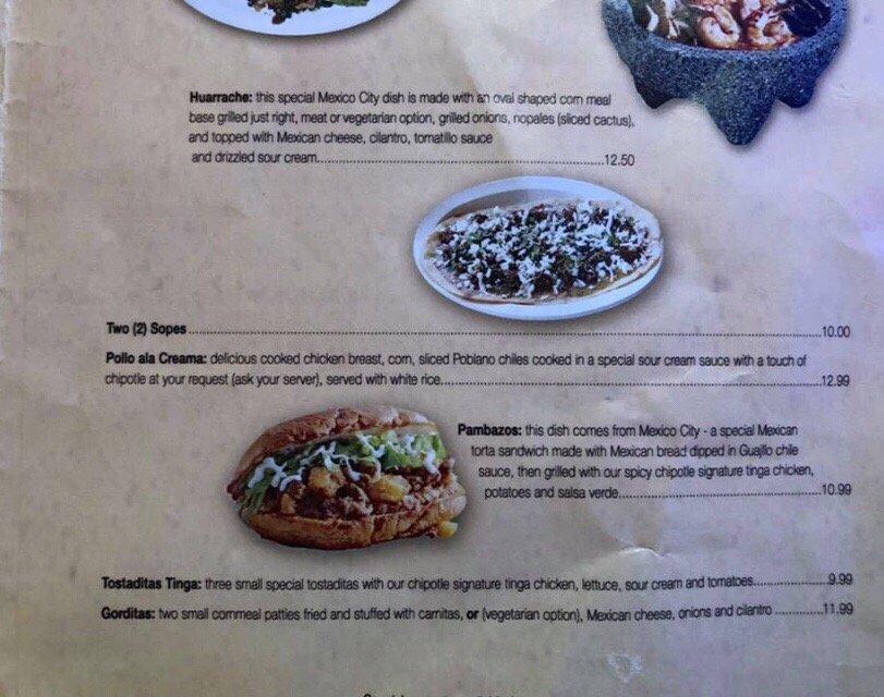 Menu at El Chipotle Mexican & American Food restaurant, Arcata