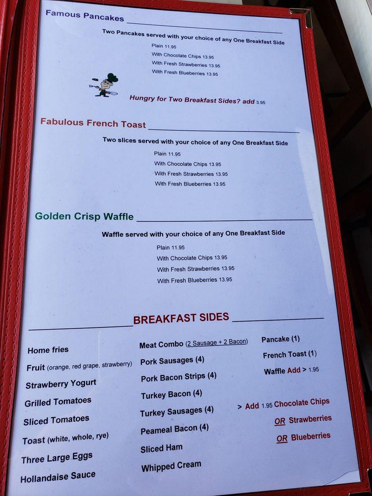 Menu at Flips Restaurant, Brampton