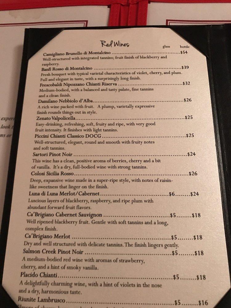 Menu at La Rosa Italian Restaurant, New Bern, S Glenburnie Rd Suite C