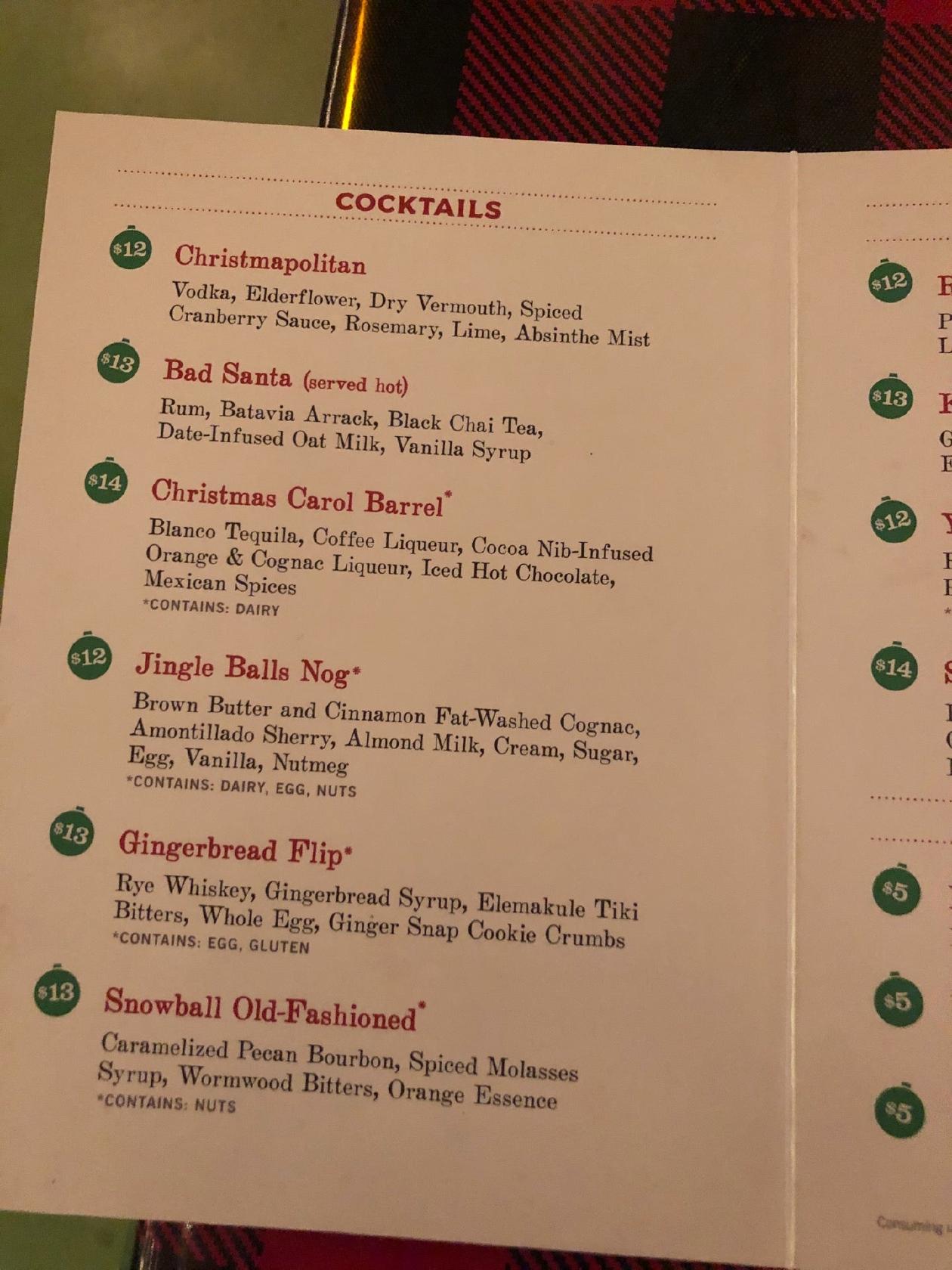 Menu at Miracle StL pub & bar, St. Louis
