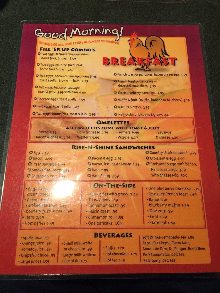 Menu at Nine Mile Restaurant, Fort Wayne