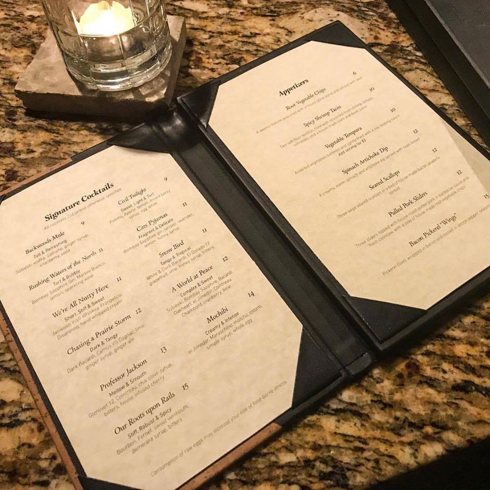 Menu at Prairie 360 restaurant, Winnipeg, 83 Garry St