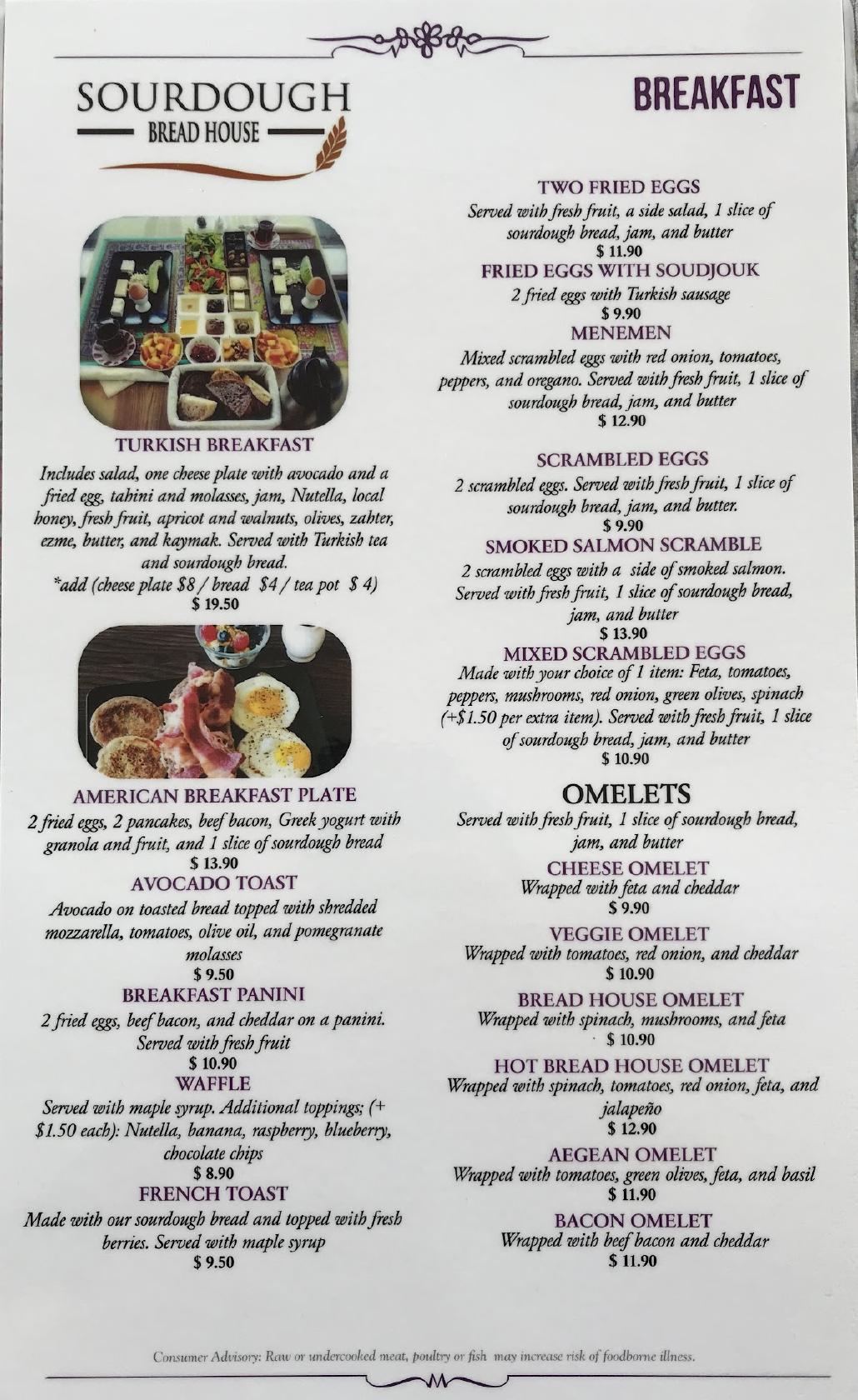 Menu at Sourdough Bread House restaurant, Casselberry, S US Hwy 17 92 ...