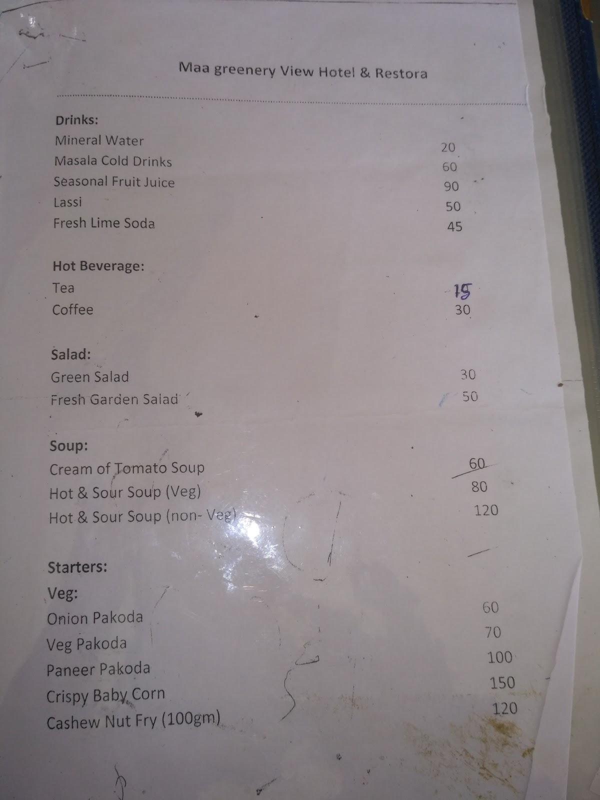 Menu at Maa Greenery View Hotel & Restora, Alipurduar
