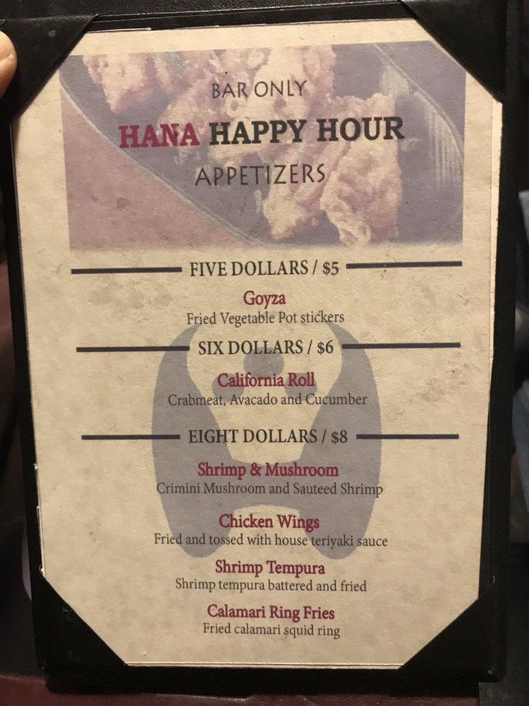 Menu at Hana Japan Steak and Seafood steakhouse, Berkeley
