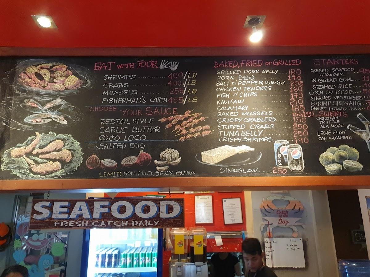 Menu at Redtail Shrimps & More restaurant, Cagayan de Oro, FMM4+69R
