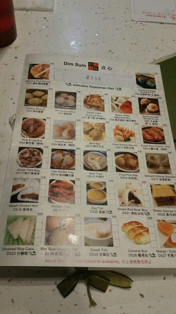 Menu at Yum Cha Restaurant, Las Vegas