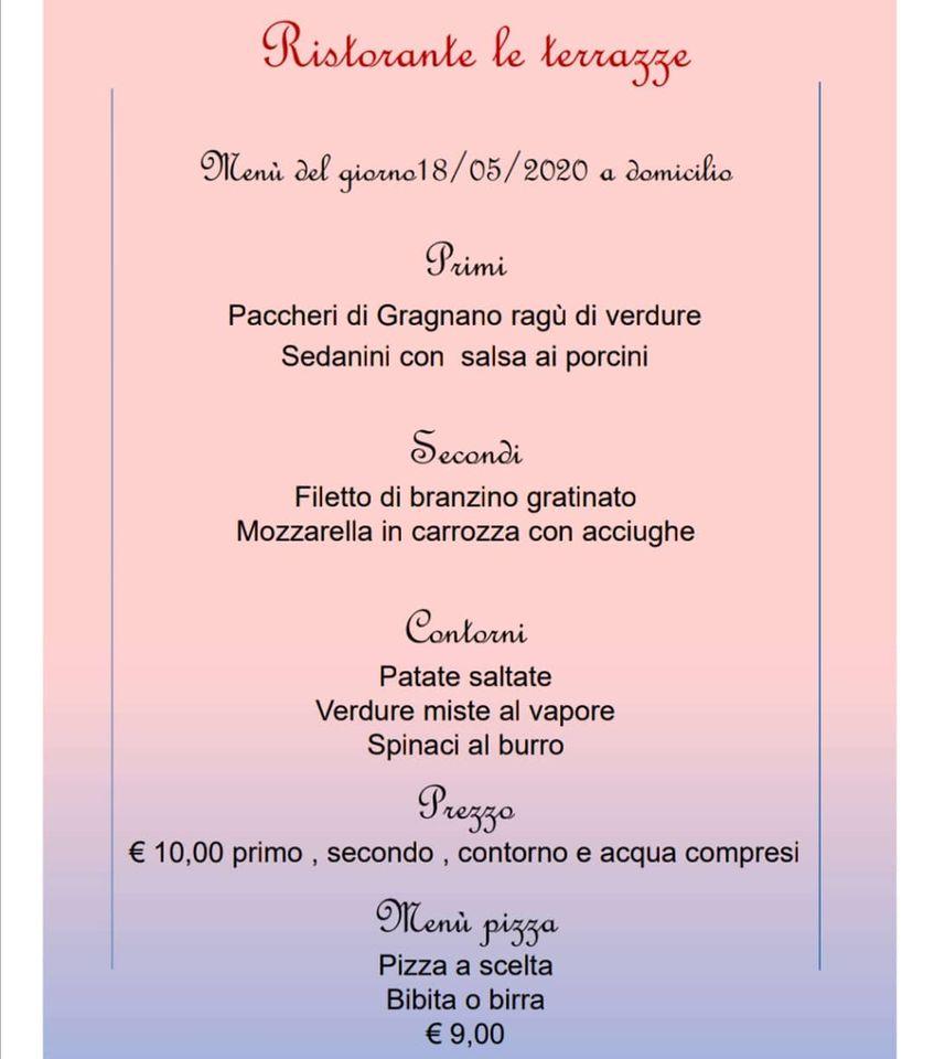 Menu at Le Terrazze pub & bar, Lovere