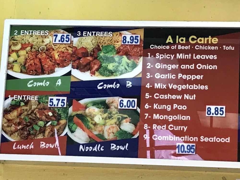 Menu at Pagoda Chinese & Thai Food restaurant, El Segundo