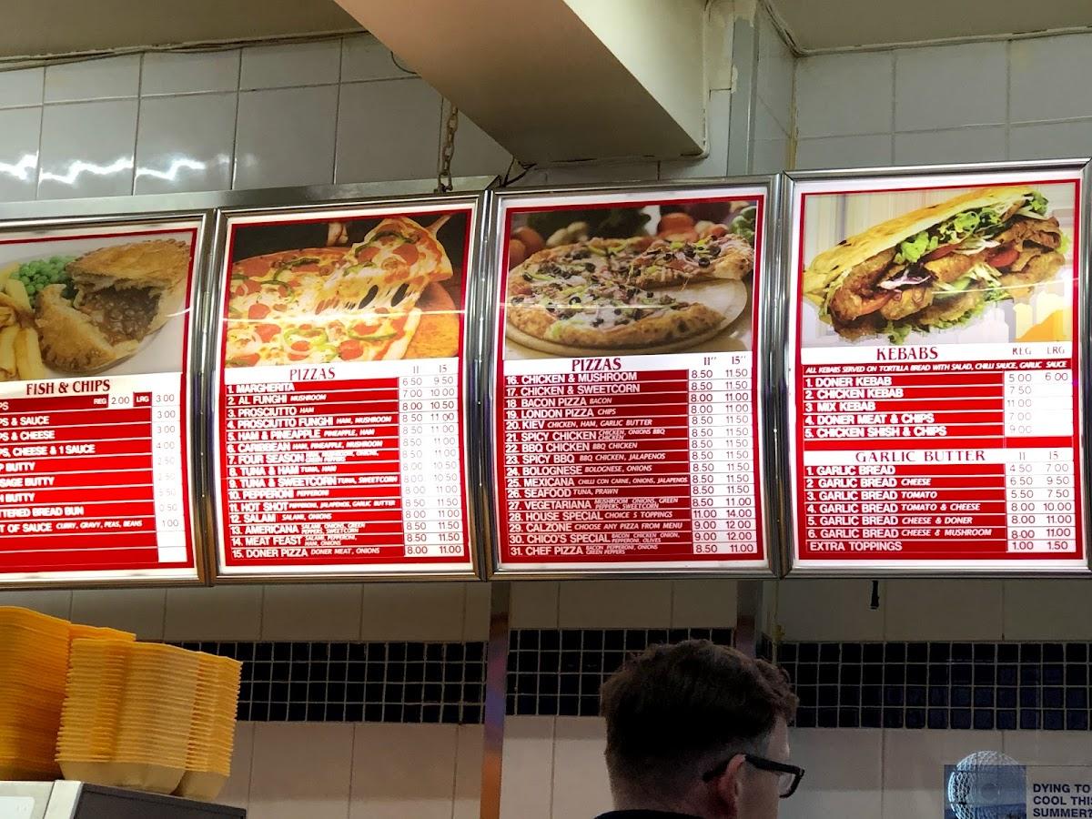 Menu at Chico's fast food, York