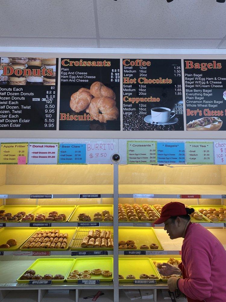 Menu at Dev's Donuts restaurant, Marietta