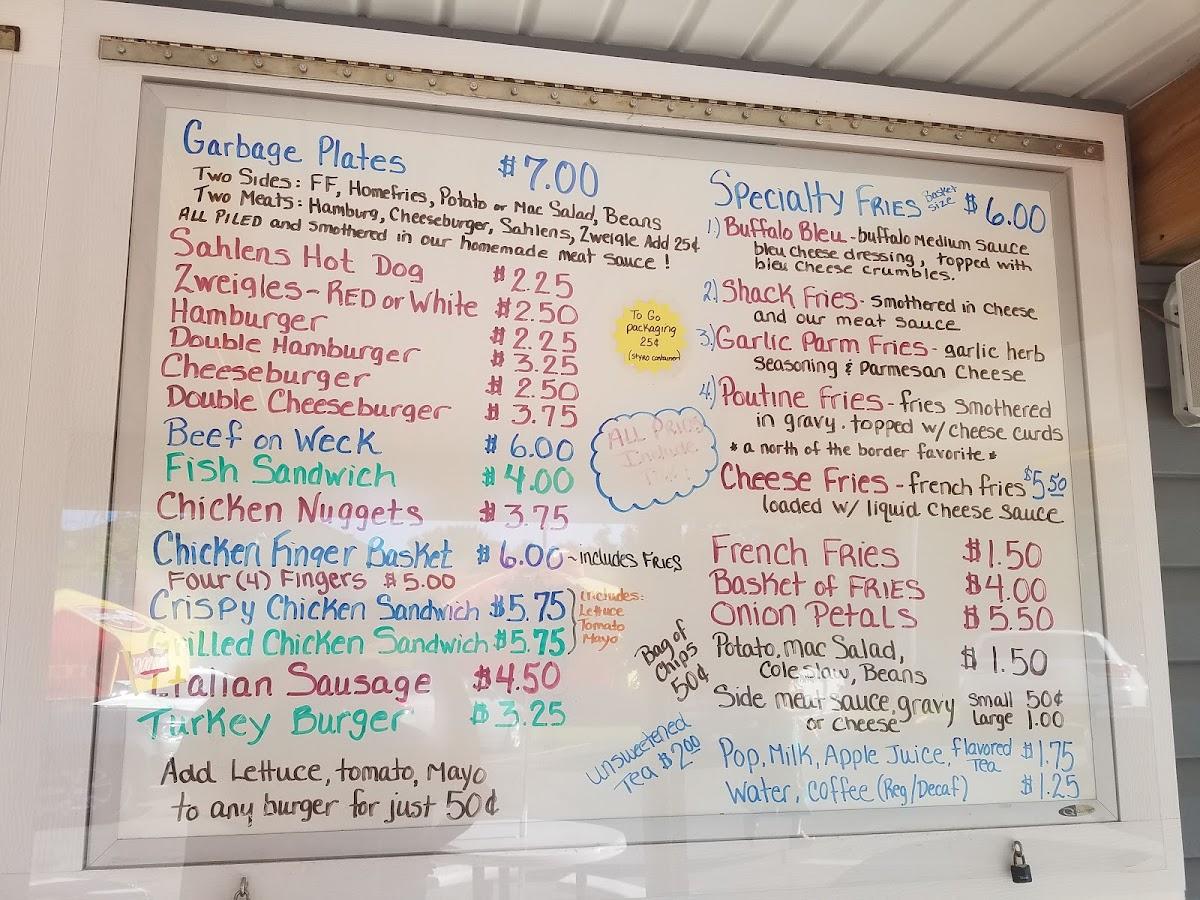 Menu at Hojack Ice Cream Shack fast food, Lyndonville