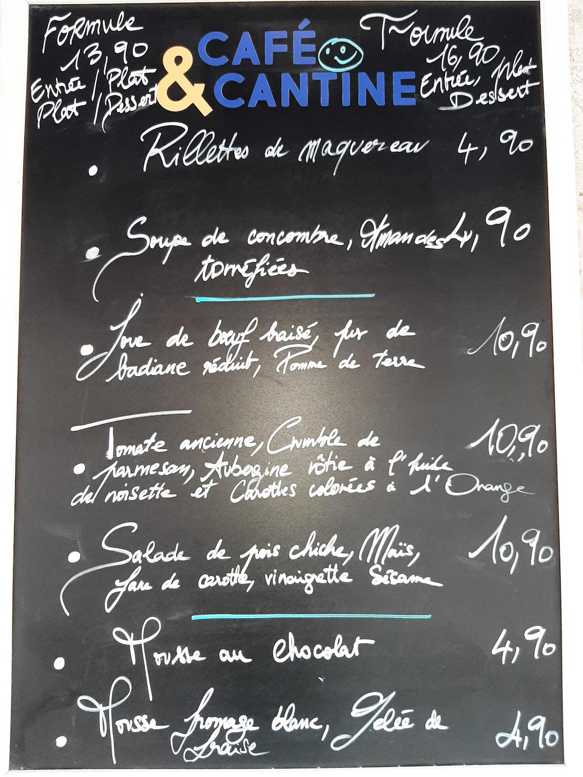 Menu au Kawaa café, Paris