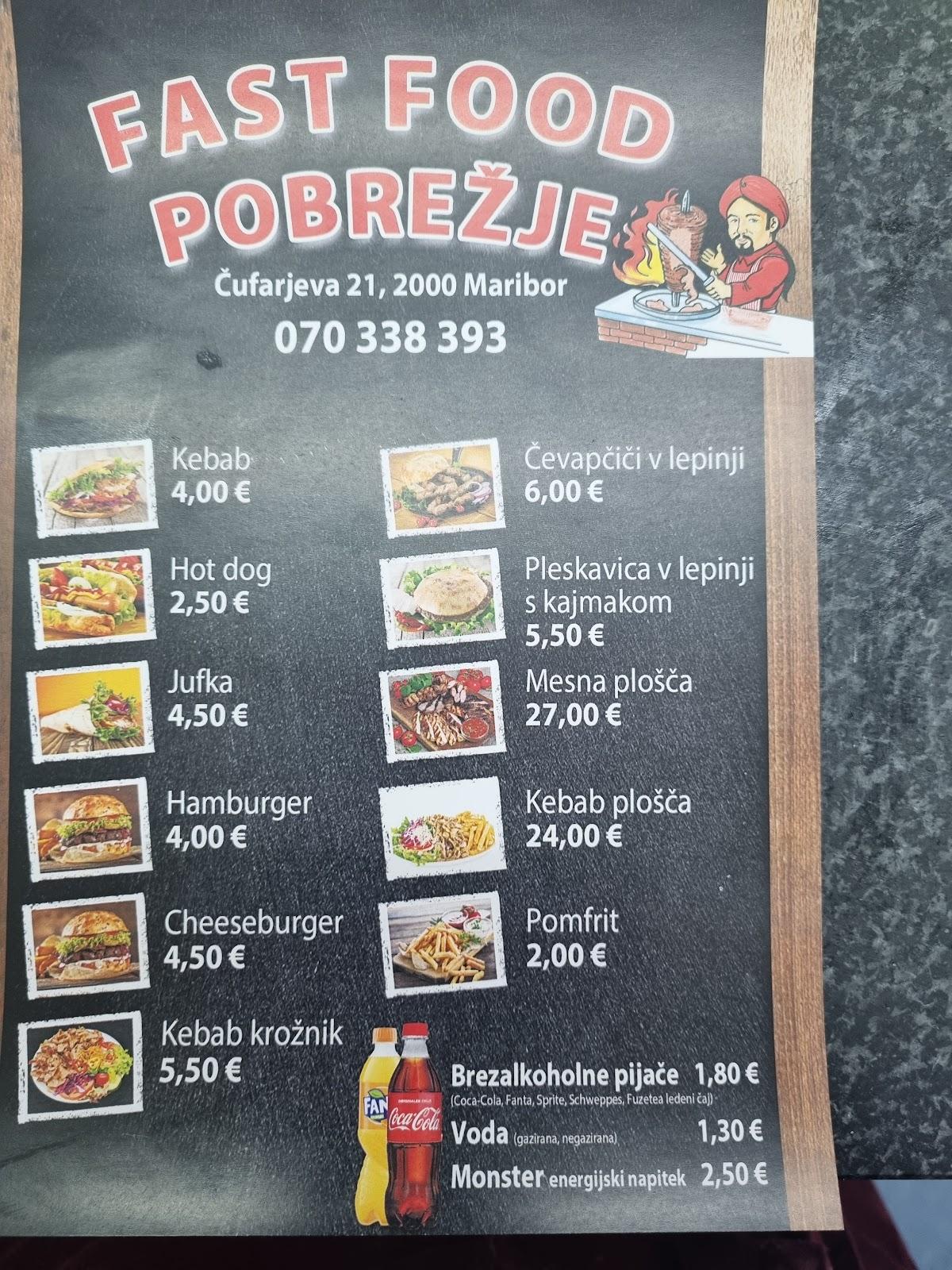 Menu at FAST FOOD POBREŽJE, gostinstvo, Rushiti Rushit s.p., Maribor