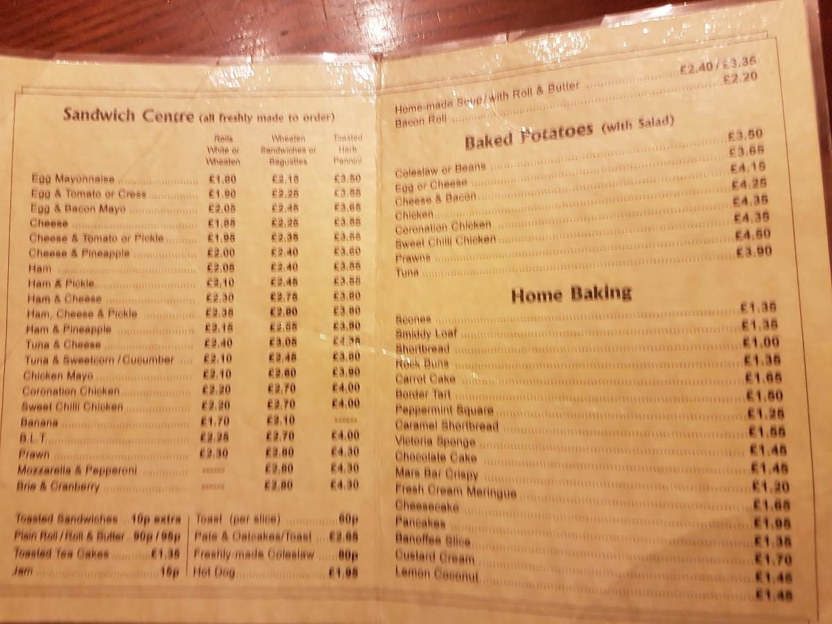 Menu at The Coffee House, Montrose