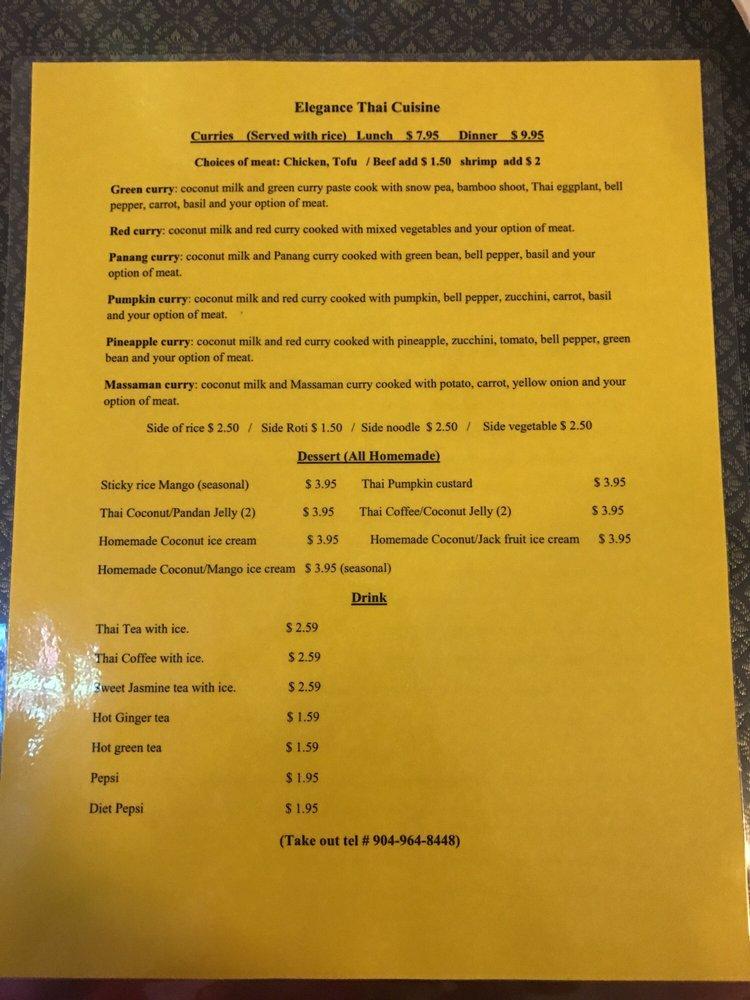 Menu at Tip Thai Cuisine restaurant, Starke