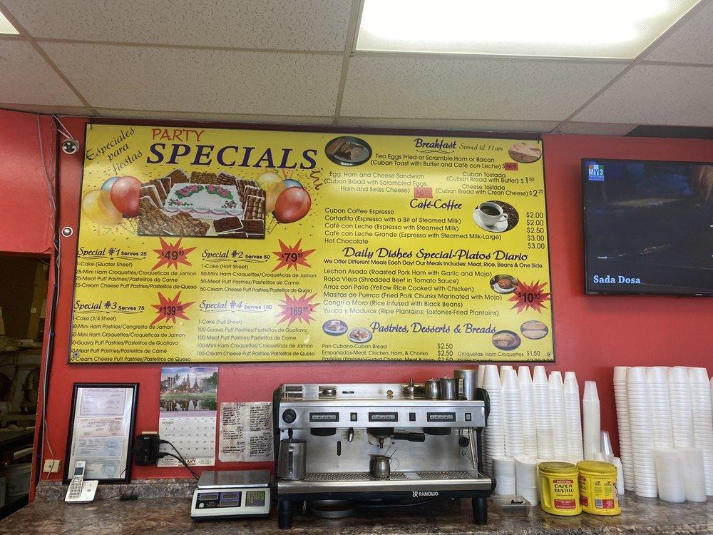 Menu at Cuba Bakery & Café, Aurora