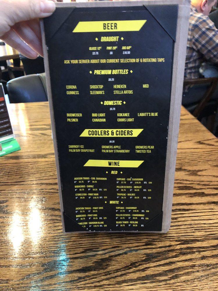 Menu at Chances Grill PR pub & bar, Prince Rupert