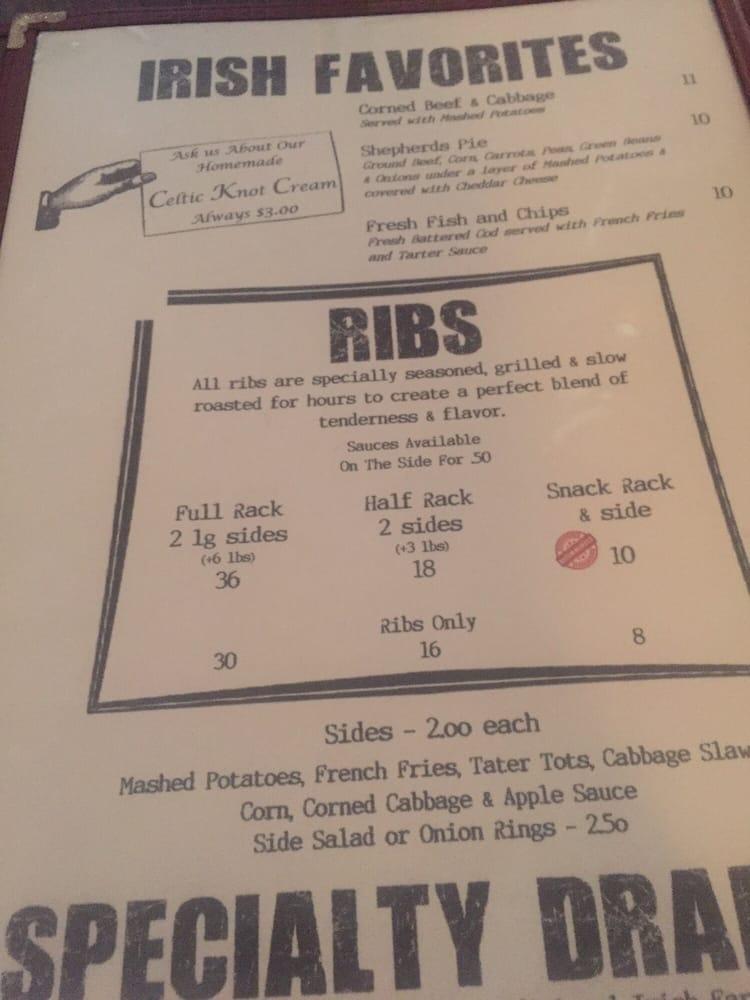 Menu at The Knot Burger Pub, Summerville, 208 E 5th N St