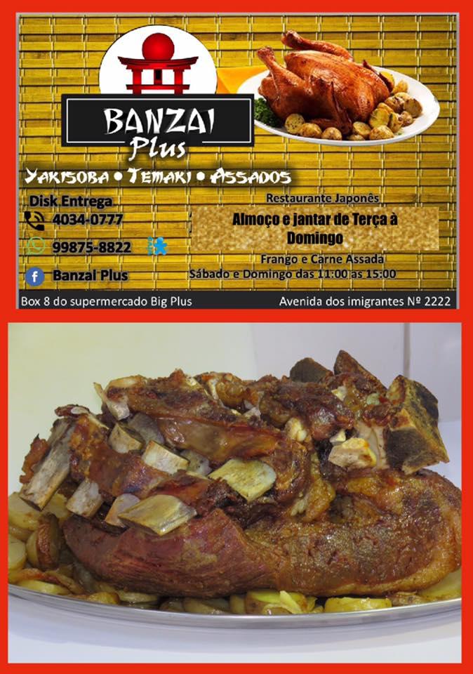 Menu at Banzai plus yakisoba temaki e assados restaurant, Bragança Paulista