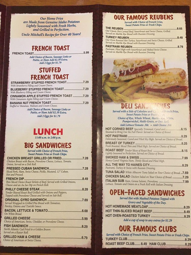 Carta del restaurante Egg City Diner, Haines City, US Hwy 27