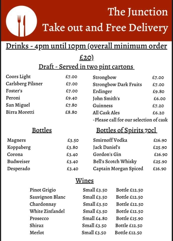 Menu at Junction Pub, St Helens, 102 News Ln
