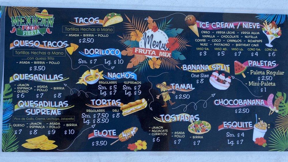Menu at Fruta Mix pub & bar, Ocoee
