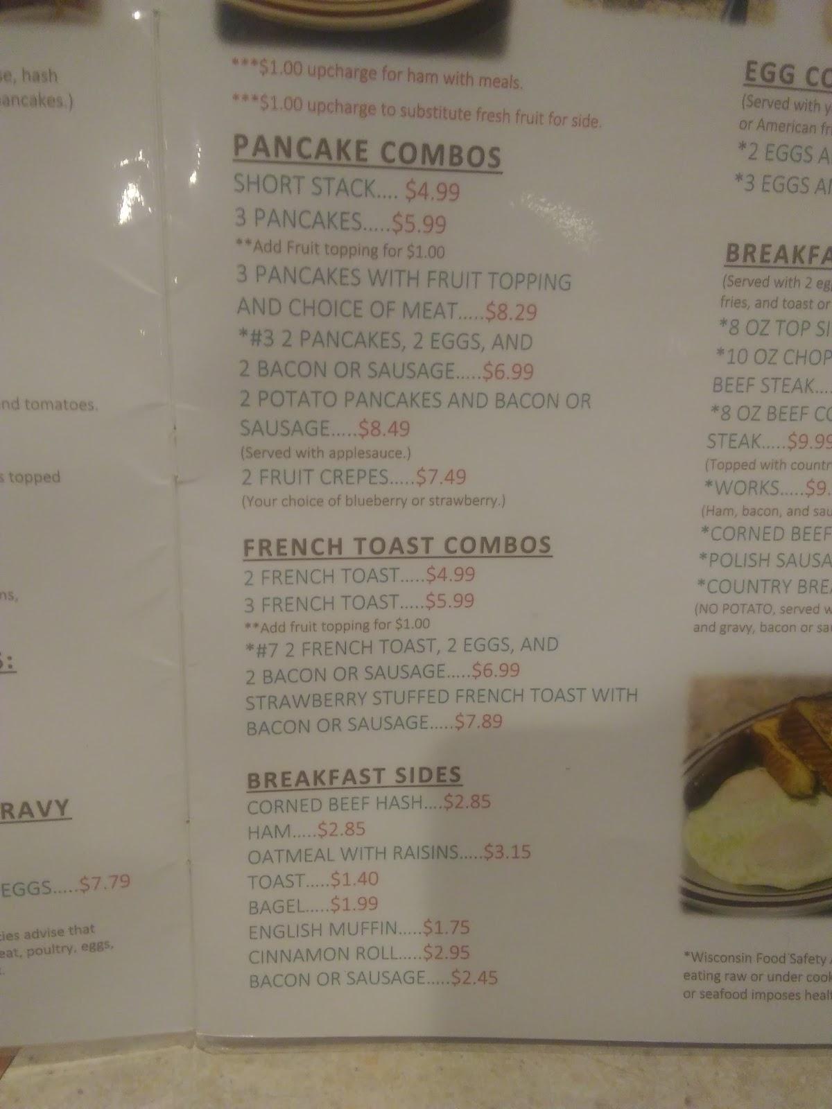 Menu at Richland Family Restaurant, Richland Center
