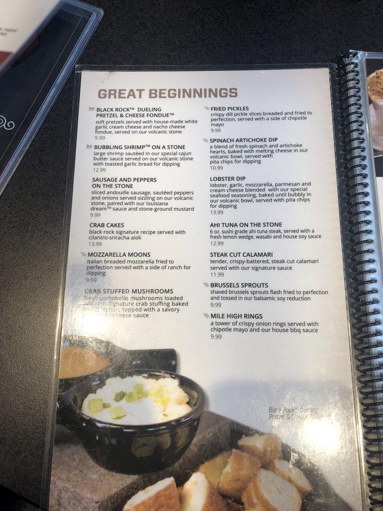 Menu at Black Rock Bar & Grill, Beavercreek
